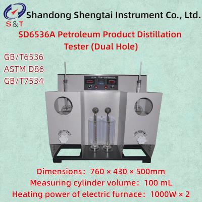 China ASTM D86 Double Hole Petroleum Product Distillation Analyzer Temp Control Accuracy 0.5 for sale