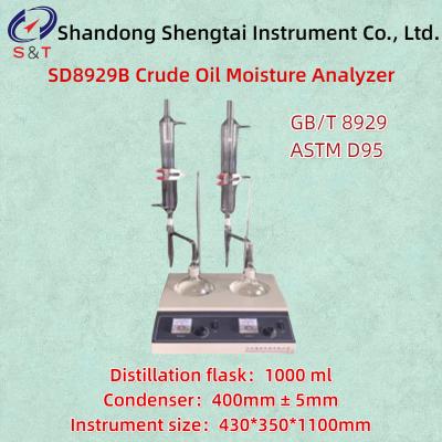 China Manual Crude Oil Moisture Analyzer ASTM D95 Distillation Equipped 1000ml Distillation Flask for sale