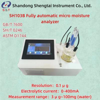China Fully Automatic Lubricant Micro Moisture Analyzer ASTM D1744 Coulomb Law Resolution 0.1μG for sale