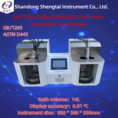 China Fully Automatic Four Hole Kinematic Viscometer ASTM D445 Light Colored Petroleum for sale