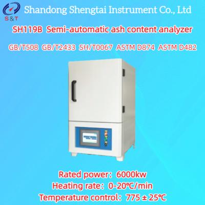 China Semi-Automatic Ash Content Analyzer 1000℃ 6000W ASTM D874 for sale