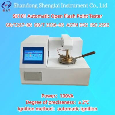 China LCD Display Automatic Open Flash Point Tester RT ～ 400℃ Forced Air Cooling ASTM D92 for sale