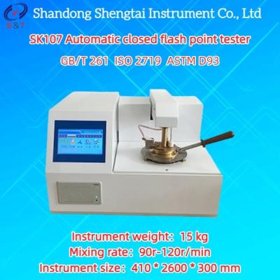 China Fully Automatic Closed Flash Point Tester RT ～ 300℃ Mixing 90r-120r/min ASTM D93 for sale