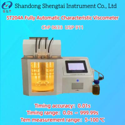 China ST204A Fully Automatic Characteristic Viscometer with 5-100℃ Temperature Range 0.01s Timing Accuracy and USP 911 Compliance for sale