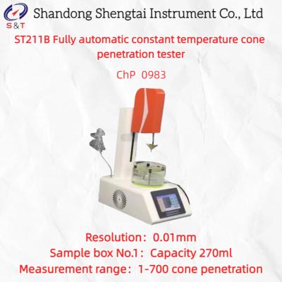 China Fully Automatic Cone Penetrometer 10-50℃ with 0.01mm Accuracy Compliant with Chinese Pharmacopoeia 0983 for sale