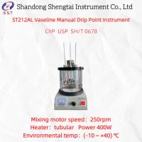 China Manual Vaseline Drip Point Instrument with 110mm Glass Test Tube 250rpm Mixing Motor and 400W Heater for sale