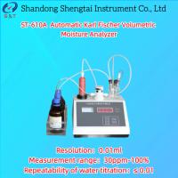 China ST-610A Automatic Karl Fischer Moisture Analyzer with 30ppm-100% Range and 0.01ml Resolution for sale