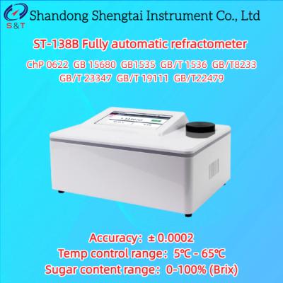 China Fully Automatic Refractometer Range 1.3000-1.7000nD 5℃ - 65℃ Wavelength 589nm ChP 0622 for sale