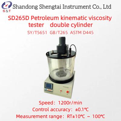 China Double Cylinder Petroleum Kinematic Viscosity Tester LCD Display RT±10℃-100℃ ASTM D445 for sale