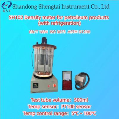 China 2 Holes Crude Oil Density Meter With Refrigeration 5℃-100℃ PT100 Sensor ASTM D1298 for sale