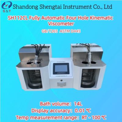 China Fully Automatic Four Hole Kinematic Viscometer RT - 100 ℃ 14L Bath ASTM D445 for sale