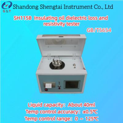 China Insulating Oil Dielectric Loss And Resistivity Tester 0 ～ 125℃ Resistivity 0.001M GB/T5654 for sale