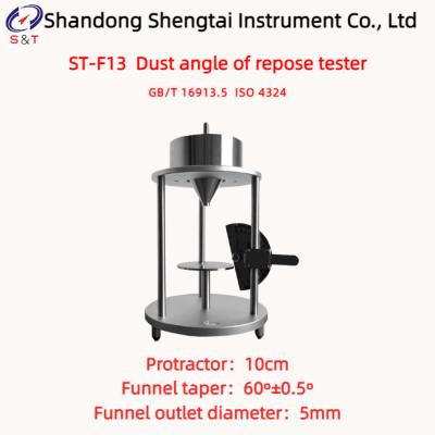 China Magnesia Sand Dust Angle Of Repose Tester Funnel Taper 60º±0.5º 304 Stainless Steel ISO 4324 for sale