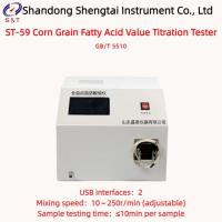 China Corn Grain Fatty Acid Value Titration Tester 0 - 300mg KOH/100g Dual USB Ports GB/T 5510 for sale