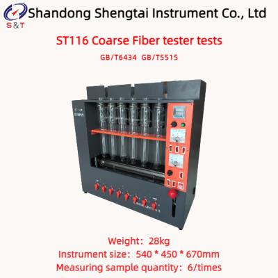 China 6 Work Units Coarse Fiber Tester Tests 990min Test Acid-Base Digestion GB/T 6434 for sale