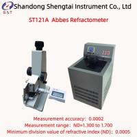 China Abbes Refractometer ND=1.300 ～ 1.700 Sugar 0 ～ 95% External Cooling Circulation ST121A for sale