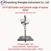 China Surfactant Repose Angle Tester Glass Funnel Powder And Particle Angle Of Repose ISO 4324 for sale