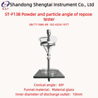 China Surfactant Repose Angle Tester Glass Funnel Powder And Particle Angle Of Repose ISO 4324 for sale