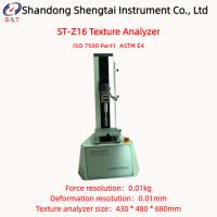 China Gel Elasticity Texture Analyzer Test Speed 1-1000mm/Min Corn Hardness ASTM E4 for sale