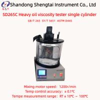 China Heavy Oil Viscosity Tester Single Cylinder RT ± 10℃ ～ 100℃ LCD Digital Display ASTM D445 for sale