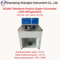 China Diesel Fuel Engler Viscometer With Refrigeration 0℃～100℃ Timing 999.9s ISO 3105 for sale