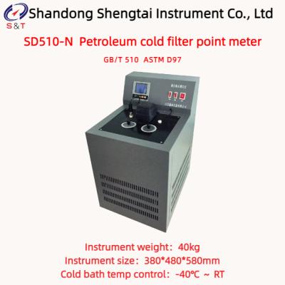 China 2 Holes Diesel Pour Point Analyzer Cold Bath Temp -40℃ ～ RT Manual Tilt ASTM D97 for sale