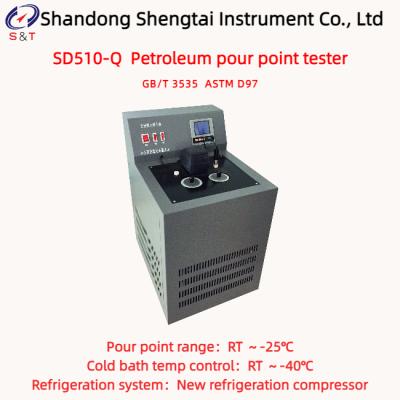 China Diesel Fuel Pour Point Tester Cold Bath Temp RT ～-40℃ Single Slot 2 Holes ASTM D97 for sale