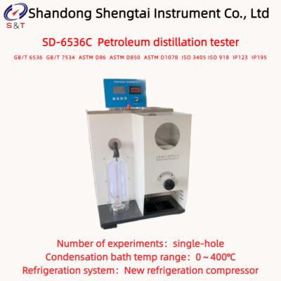 China Diesel Fuel Manual Distillation Tester 0～400℃ Single-Hole 5.5L Bath ASTM D86 for sale