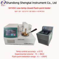 China Transformer Oil Low Temp Closed Flash Point Tester 0 ～ +350℃ Compressor Refrigeration ASTM D93 for sale