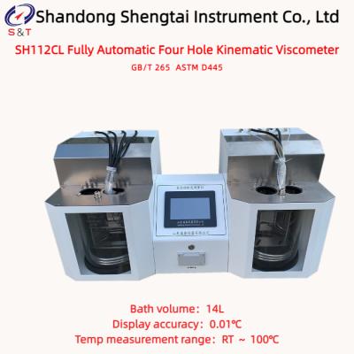 China ASTM D445 Four Holes Full-Auto Kinematic Viscosity For Gear Oil RT ～ 100℃ 14L Bath for sale