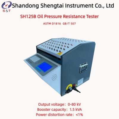 China ASTM D1816 Insulating Oil Breakdown Transformer Oil Withstand Voltage Tester Output Voltage 0-80 KV for sale