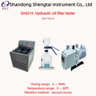 China Hydraulic Oil Filter Tester Analyzer 0 ～ 80℃ Vacuum Pump Filtration Timing 0 ～ 999h SH/T 0210 for sale