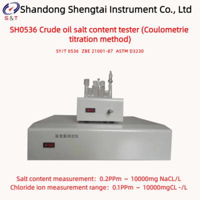 China Crude Oil Salt Content Analyzer 0.1PPm ～ 10000mgCL-/L Coulometrie Titration Method ASTM D3230 for sale
