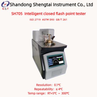 China Intelligent Closed Flash Point Tester RT+5℃ ～ 300℃ Electric Ignition PT100 Platinum Resistance ASTM D93 for sale