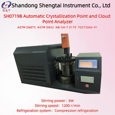 China Single Hole Automatic Crystallization Point And Cloud Point Analyzer Stirring 1200r/Min Astm D852 for sale