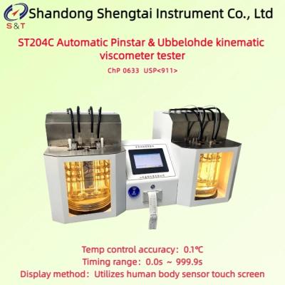 China Auto Kinematic Viscometer Analyzer Ubbelohde 0.6 ～ 1000 Mm²/S Timing 0.0s ～ 999.9s USP 911 for sale