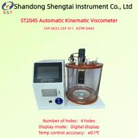 China 4 Holes Auto Phenol Kinematic Viscometer RT ～ 100℃ Digital Display USB Input ASTM D445 for sale
