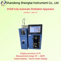 China Full-Auto Distillation Apparatus Measure RT ～ 400℃ PT100 Sensor Compressor Cooling USP 721 for sale