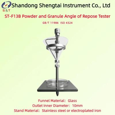 China Powder And Granule Angle Of Repose Analyzer Taper 60º Glass Funnel Stainless Steel ISO 4324 for sale