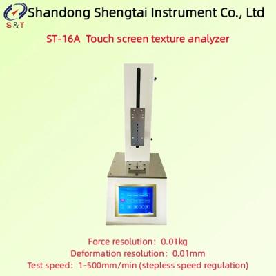 China Touch Screen Texture Analyzer Test Speed 1 - 500mm/Min Dough Hardness Travel Distance 360mm ST-16A for sale