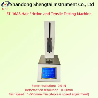 China Hair Friction And Tensile Analyzer Test Speed 1 - 500mm/Min LCD Display Travel 360mm ST-16AS for sale