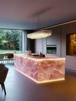 China High Gloss Transparent Resin Reception Desk Corporate Office Bank Furniture Luxury Epoxy Clear Crystal Dining Table for sale