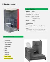 China Wholesale Outdoor HDPE Prefab Plastic Portable Toilet Cabin Modern Chemical Toilet UV-proof Public Toilet Cabin Modern Mobile WC Mobile Toilet for Outdoor Events for sale