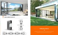 China Foldable Sliding Aluminium Doors And Windows Tempered Glass For Shop Waterproof for sale