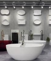 China Hotel Bathroom Premium Polished Acrylic Freestanding Tub Whirlpool Bath for sale
