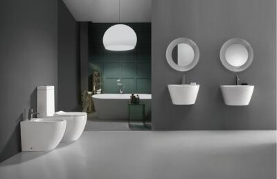 China White WC One Piece Bathroom Sanitary Ware Water Closet Bowl Toilet Seat Set Gravity Flushing for sale