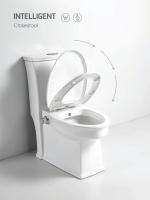 China White Bathroom Sanitary Ware One Piece Ceramic Water Closet Flush Closestool Toilet S Trap for sale