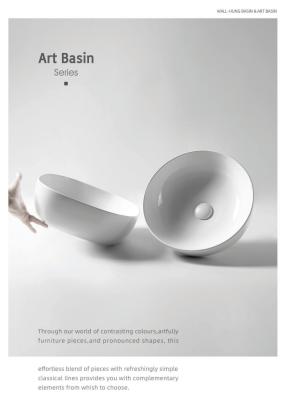 China Glossy Wall Mount Bath Sink Ceramic For Cabinet Lavatory Single Hole 12L for sale