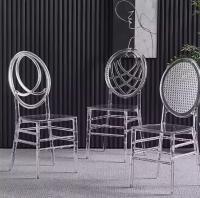 China Transparent Plastic Acrylic Crystal Ghost Chair For Dining Restaurants Bars Parties for sale