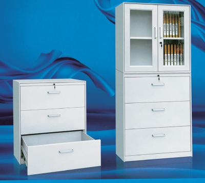 China Adjustable Metal File Office Filling Cabinets With Shelves Doors And Glass for sale